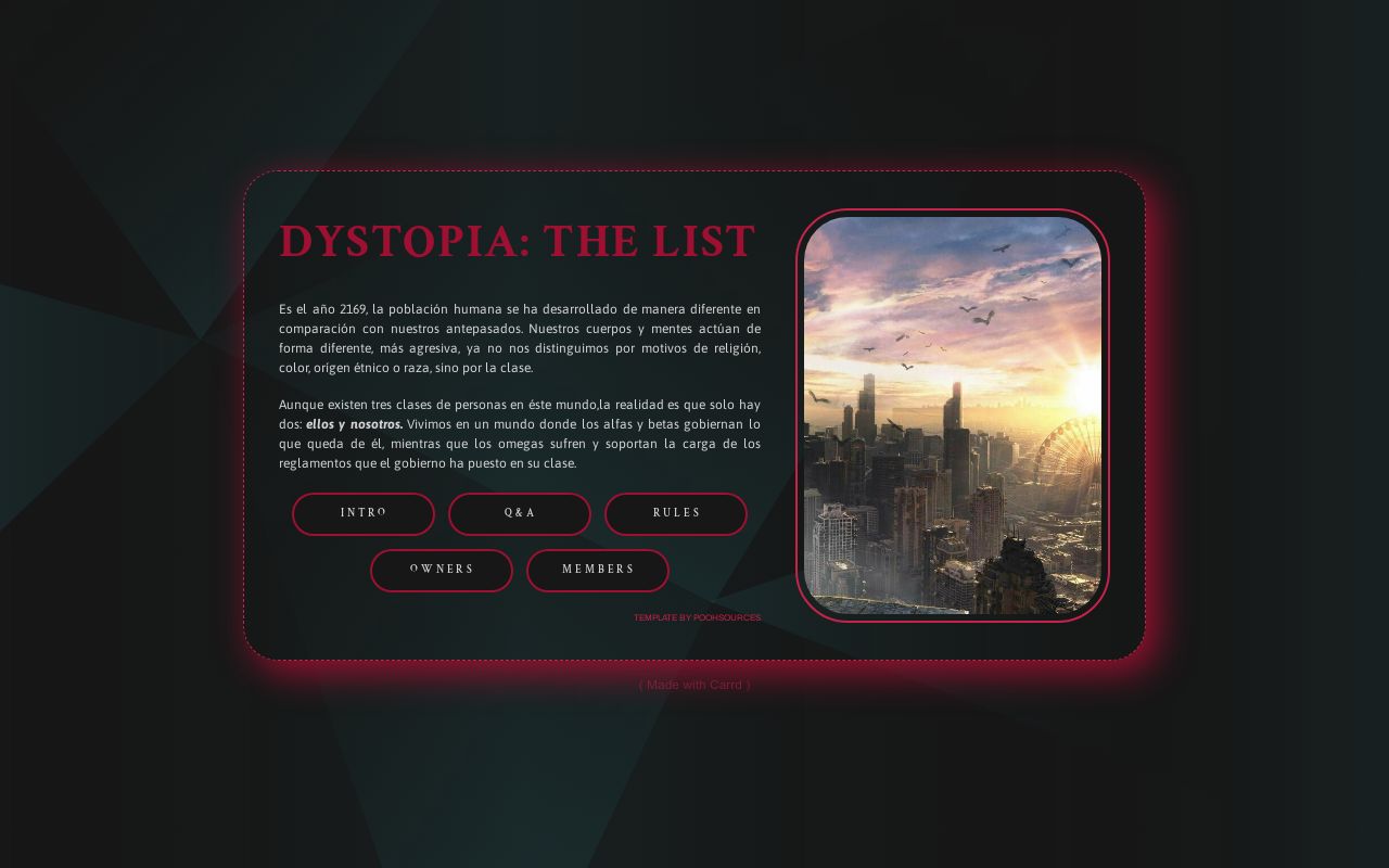 Dystopia: The List